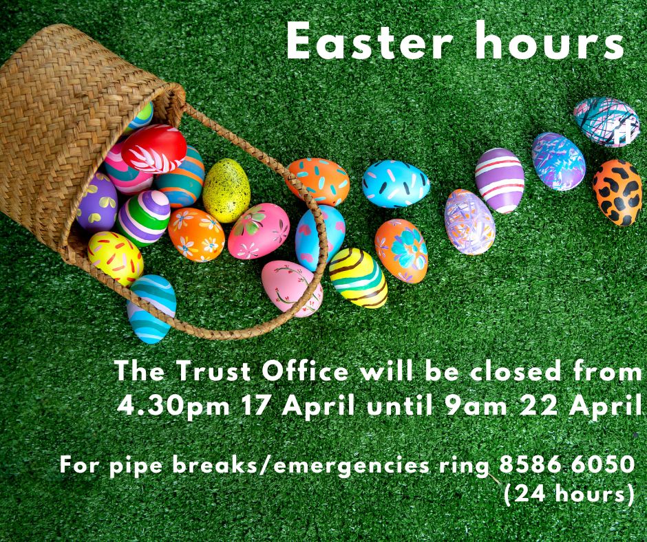 Easter hours at the Trust Office – Renmark Irrigation Trust